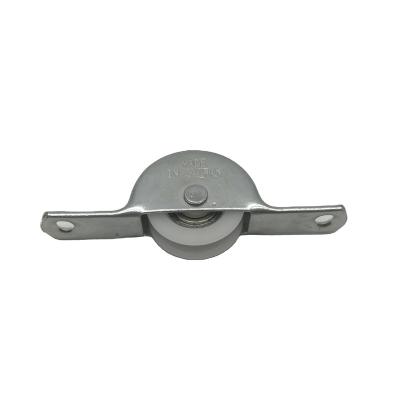 China Aluminium Door And Window Accessories 24mm U Groove Nylon Pulley Wheel Iron Wheel Sliding Steel Door Wheels for sale