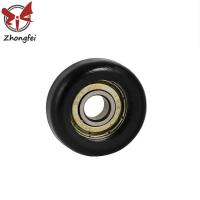 China Hardware Iron Housing Zinc Plated Sliding Roller U groove Nylon Wheel Sliding Window Roller for sale