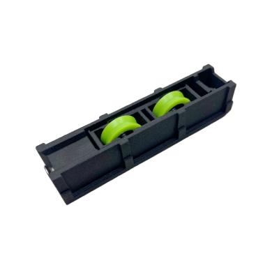 China Roldanas Acessorios Para Aluminio Double V Shape Nylon Pulley Wheel Plastic Housing Sliding Door And Window Rollers Wheels for sale
