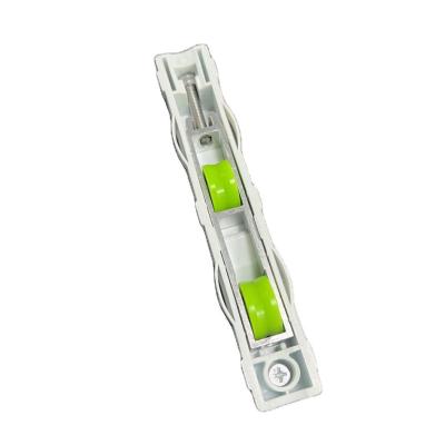 China Roldanas Acessorios Para Aluminio Gold Line Double V Shape Nylon Pulley Wheel Plastic Housing Sliding Door And Window Rollers Wheels for sale