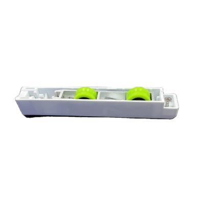 China Roldanas Acessorios Para Aluminio Linha Suprema Double V Shape Nylon Pulley Wheel Plastic Housing Sliding Door And Window Rollers for sale