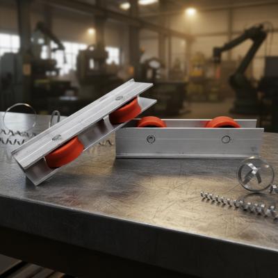 China P6 Carbon Steel Double Wheel Sliding Roller System Aluminium Cage Factory Direct for sale