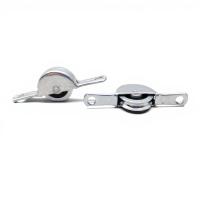 China Galvanized Anti-Rust Flat Sliding Roller Pulley For Wardrobe & Cabinet Sliding Doors for sale