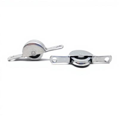 China Galvanized Anti-Rust Flat Sliding Roller Pulley For Wardrobe & Cabinet Sliding Doors for sale