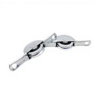 China Galvanized Anti-Rust Flat Sliding Roller Pulley For Wardrobe & Cabinet Sliding Doors for sale