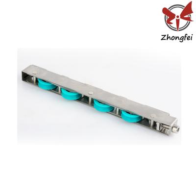 China Modern Stainless Steel Chrome Steel 4-Wheel Nylon Pulley Rollers Deep Groove Ball Bearing for sale