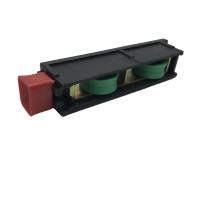 China Silent Adjustable Dual Green Plastic Roller For Aluminum Sliding Door Window for sale