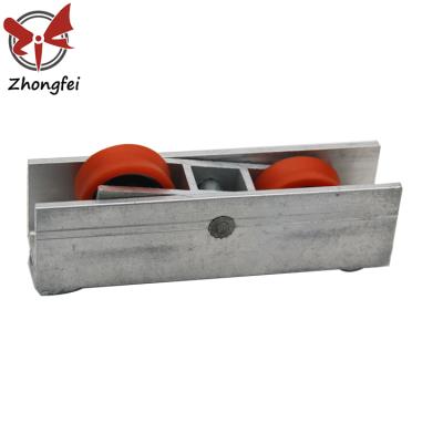 China Adjustable Double Red Plastic Roller Silent Sliding Aluminum Door Window Roller Fitting for sale