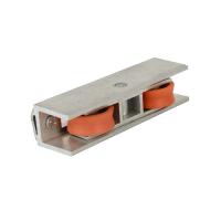 China Heavy Duty Dual Red Nylon Plastic Door Roller Adjustable For Aluminum Sliding Door Window Hardware for sale