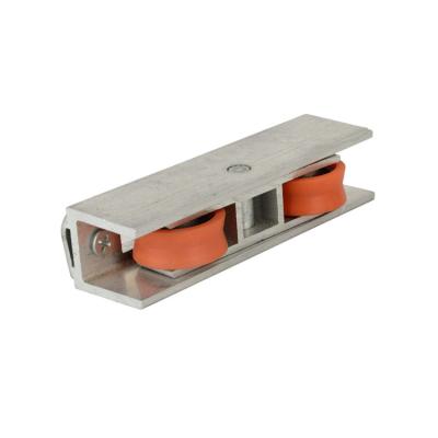 China Heavy Duty Dual Red Nylon Plastic Door Roller Adjustable For Aluminum Sliding Door Window Hardware for sale