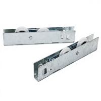 China Low Noise Plastic Door Roller Zinc Plated Double Wheel Sliding Window Hardware for sale