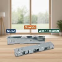 China Low Noise Plastic Door Roller Zinc Plated Double Wheel Sliding Window Hardware for sale