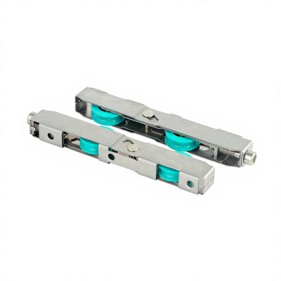China Durable Stainless Steel 15mm Double Plastic Roller Noiseless Sliding Door Pulley for sale
