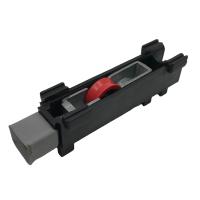 China Aluminum Sliding Roller Black Plastic Housing Single Red Silent Nylon Wheel For Sliding Door Window Hardware for sale