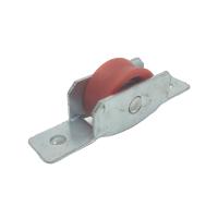 China Silent Durable Aluminum Sliding Roller Orange Umbrella Pulley Stainless Base For Household Sliding Door Fitting for sale