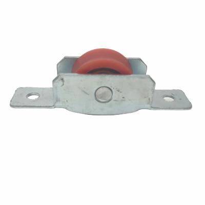 China Aluminum Sliding Roller Stainless Steel Bracket Umbrella UV Groove Orange Nylon Wheel For Sliding Door Window Hardware for sale