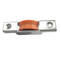 China Low Noise Wearproof Aluminum Sliding Roller Orange Single Nylon Wheel Stainless Bracket Door Fitting for sale