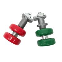 China Sliding Door Double Nylon Roller Red Green Wheel Hanging Sliding Pulley for sale