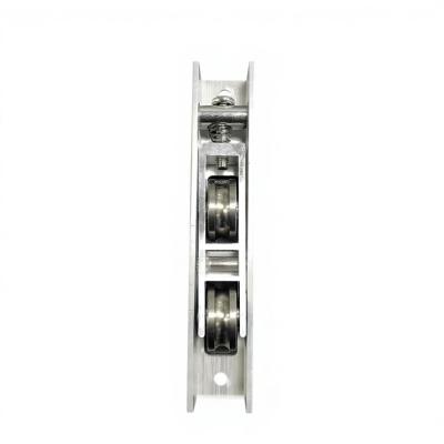 China Sliding Door Window Roller 4 Pcs Bearing Pulley Stainless Steel Bracket Aluminum Window Hardware for sale