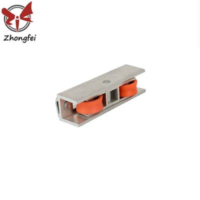 China Double Orange Nylon Sliding Window Roller Adjustable Stainless Steel Shell Door Pulley Fitting for sale
