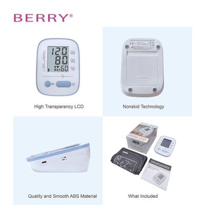 China LCD Digital Blood Pressure Monitor Upper Arm Automatic Sphygmomanometer 30-300 mmHg for sale