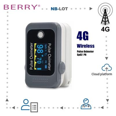 China 4G Wireless Portable Pulse Oximeter Fingertip Remote Patient Monitor SpO2 25-250bpm for sale