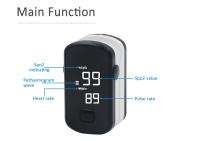 China CE Plastic Digital Fingertip Pulse Oximeter Removable Battery Power Supply for sale