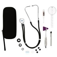 China Surgical Diagnostic Stethoscope Kit with Nylon Bag for Medical Students 28 Inch for sale