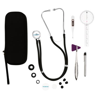 China Surgical Diagnostic Stethoscope Kit with Nylon Bag for Medical Students 28 Inch for sale