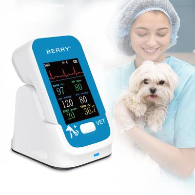 China Veterinary Patient Monitor 2.4 Inch TFT Screen Bluetooth 6 Parameter ECG SPO2 NIBP for sale