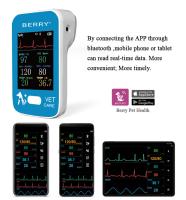 China 2.4'' TFT Screen Bluetooth Veterinary Surgical Monitors Record In APP for sale