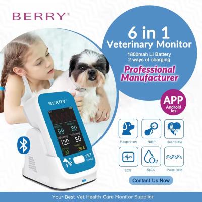 China Multi Parameter Veterinary Monitor 2.8 TFT Screen Animal Physiological Monitor 25-250bpm for sale