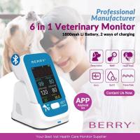 China Veterinary Patient Monitor 10 Hour Battery TFT LCD SpO2 35-100% Bluetooth for sale