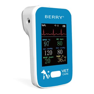 China Bluetooth BLE 5.0 Veterinary Patient Monitor 2 Kg Pet Health SpO2 ECG NIBP for sale