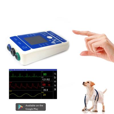 China Veterinary Patient Monitor System AM1000A-I SpO2 35-100% Pulse Rate 25-350bpm TFT LCD for sale