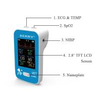 China Blue Veterinary Patient Monitor AM6200 145x85x37mm BLE5.0 SpO2 35-100% for sale