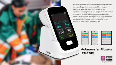 China Multi Parameter Patient Monitor 1.5kg with SpO2 ECG NIBP Bluetooth CE Certified for sale