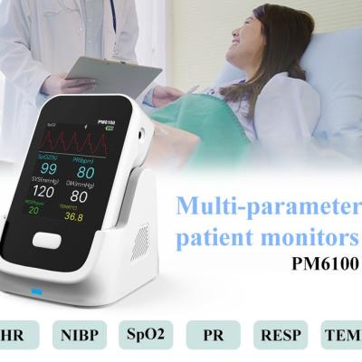 China PM6100 Multi Parameter Patient Monitor 1.5kg Li Battery Vital Signs ECG SpO2 NIBP for sale
