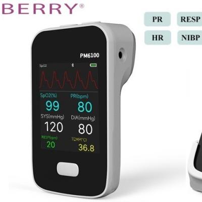 China Li Battery Powered Multi Parameter Patient Monitor PM6100 ECG SpO2 Temp 1.5kg for sale