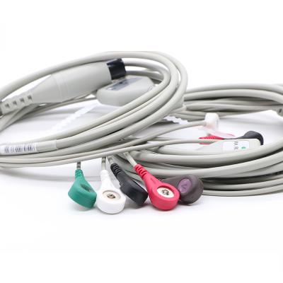 China Outlet Tinned Silver Tinsel 5 Lead TPU Jacket ECG Cable for Patient Monitor for sale