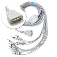 China Contec Leadwire Set 5 Trunk ECG Holter 12 Leads Cable for sale