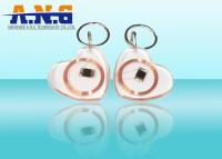 China CMYK Print Clear Low Frequency Rfid Tags , White Portable Rfid Keychain for sale