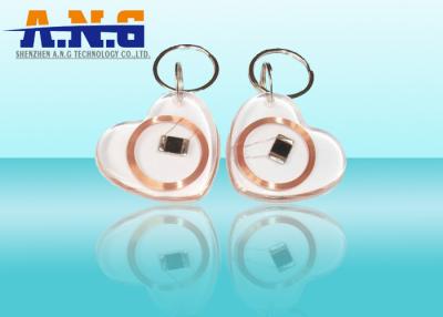 China CMYK Print Clear Low Frequency Rfid Tags , White Portable Rfid Keychain for sale