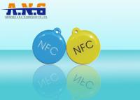 China 13.56Mhz Round HF Rfid Tag Durable Epoxy NFC Tag NFC Key Tag for pet for sale