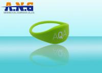 China Blue Nfc Silicone Rfid Wristbands For The Beach / Pools / Waterparks for sale