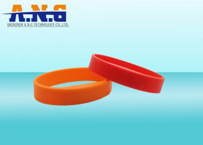 China ISO14443A CMYK Printing silicone rfid bracelets For Membership Management for sale