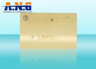 China 0.76 Mm CMYK Printing RFID Membership Card with Golden Laser Stamping for sale