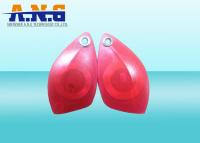 China High Frequency Red Translucent Rfid Key Fob IP67 Shark Type With Polycarbonate for sale