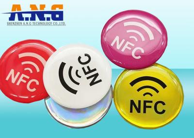 China Round Anti Metal NFC Tag Social Media NFC Sticker Share Contact Info for sale