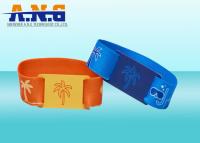 China Durable Waterproof NFC Bracelet Fabric Elastic RFID Wristband for Hotel Resorts Cruises for sale